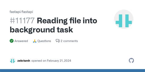 Reading File Into Background Task · Fastapi Fastapi · Discussion 11177