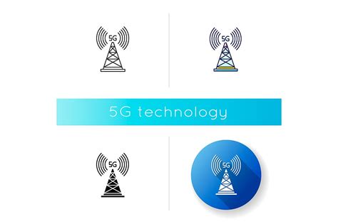 5g Cell Tower Icon Outline Icons ~ Creative Market