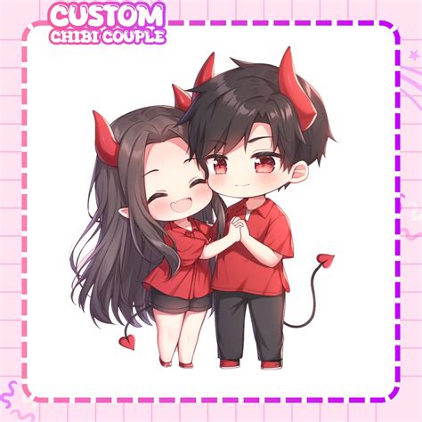 Custom Couple Chibi Chibi Character Chibi Couple Fanart Chibi Anime