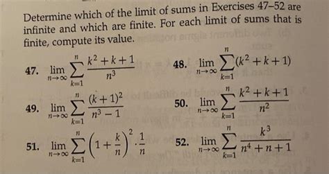 Solved Determine Which Of The Limit Of Sums In Exercises Chegg