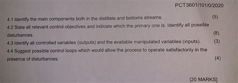 Solved Question 4 Consider A Deethanizer Column As Shown In