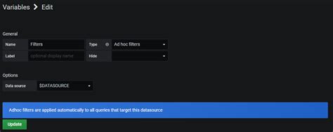 Ad Hoc Filter Support Using Data Source Variables · Issue 26231 · Grafanagrafana · Github