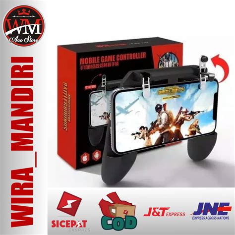 jual gamepad w10 all in one pubg joystick trigger gaming controller