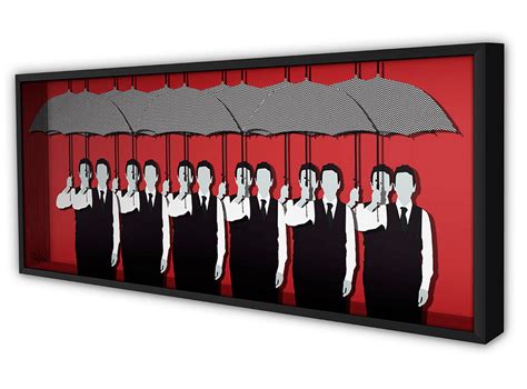 Umbrellas 3d Layered Plexiglass Art Modern Wall Art — Brigitte