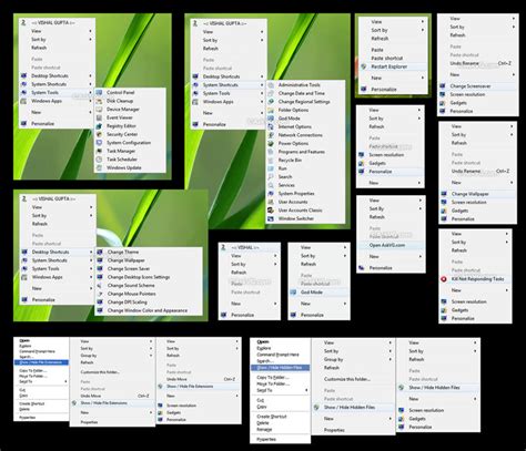 Win7 Desktop Context Menu Hack By Vishal Gupta On Deviantart