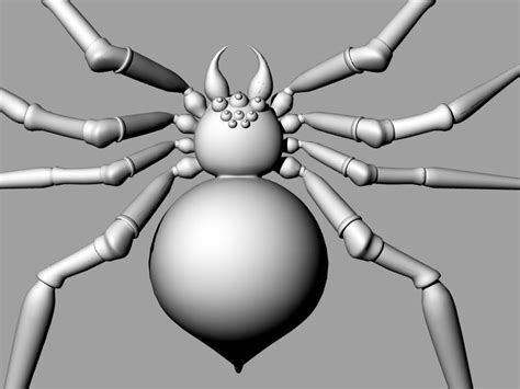 Nurbs Black Widow 3d Model 35 3dm Unknown Obj Free3d