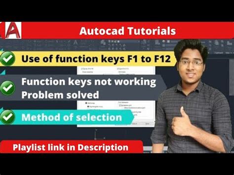 use of Autocad function keys shortcuts F1 to F12 - YouTube