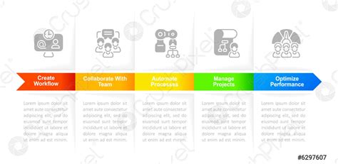 Productivity Infographic Chart Design Template Stock Vector 6297607