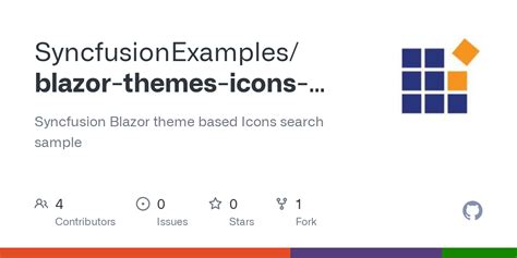Github Syncfusionexamplesblazor Themes Icons Search Syncfusion