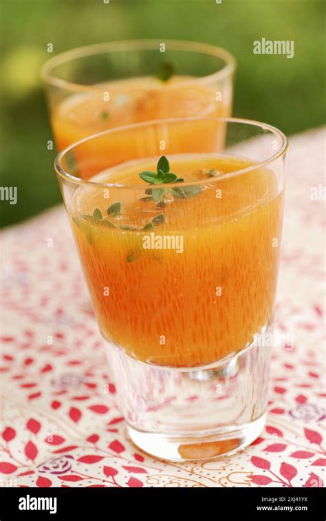 Apricot And Pear Nectar Stock Photo Alamy