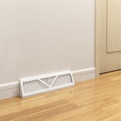 Imperial 2 1 2 In X 21 In Steel Baseboard Diffuser In White In The Baseboard Registers