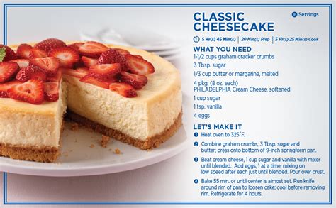 Cheesecake Recipe On Philadelphia Cream Cheese Box At Cynthia Connor Blog