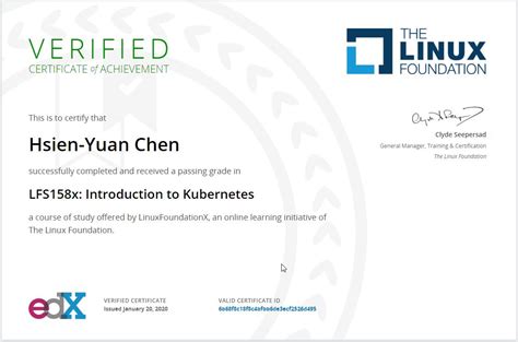 jason chen on linkedin kubernetes edx linuxfoundation