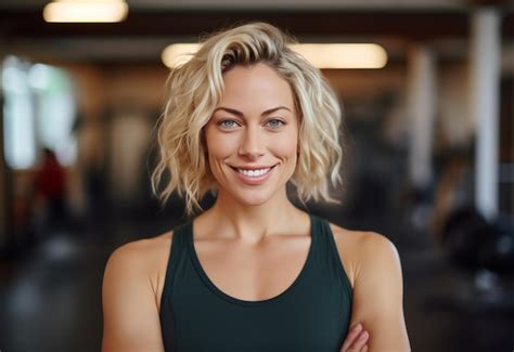 women gym trainer premium ai generated image