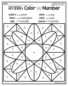Spanish Colors Coloring Worksheet Sketch Coloring Page