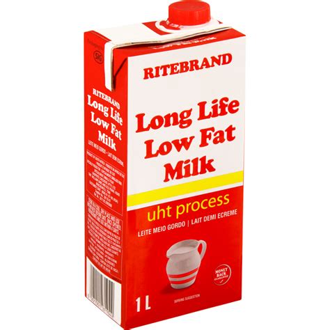 Ritebrand Long Life Low Fat Milk 1l Long Life Milk And Dairy