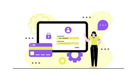 Premium Vector A Businesswoman Is Implementing Security Measures To Protect Data