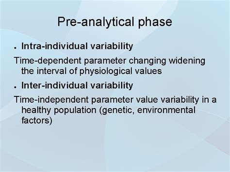 Biochemical Tests Preanalytical Phase Quantification Errors
