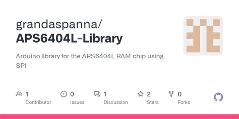 Github Grandaspannaaps6404l Library Arduino Library For The Aps6404l Ram Chip Using Spi