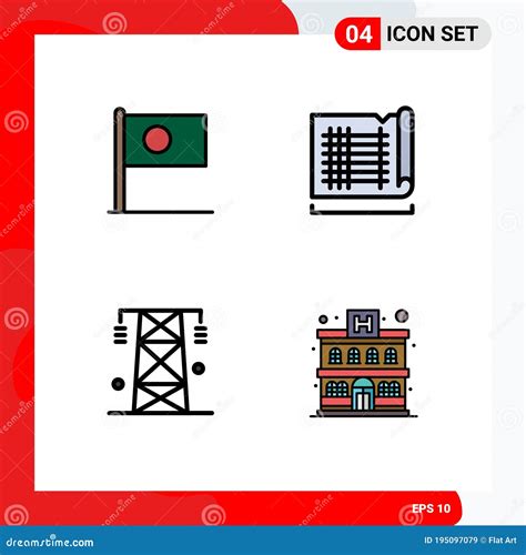 Drafting Line Icons Collection Blueprinting Designing Sketching