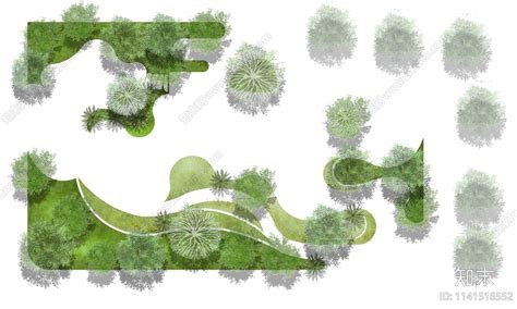 Psd免抠植物平面图贴图下载【id 1141516552】 【知末网贴图库】