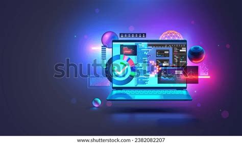 software development technology web design programming stock vector