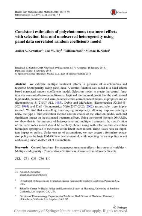 Consistent Estimation Of Polychotomous Treatment Effects With Selection Bias And Unobserved