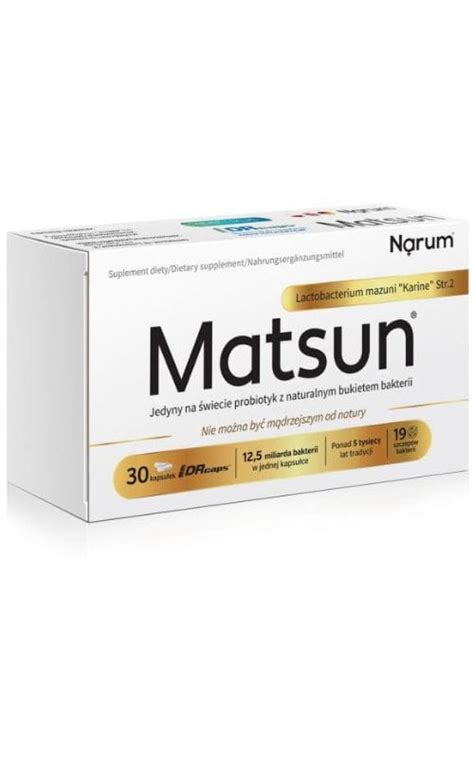 Narum Matsun Probiotyki 30 Kapsułek Skład Cena Opinie Sklep Życia