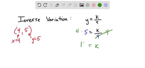 Inverse Variation Equation