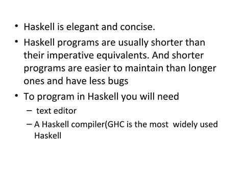 Haskell A Simple Intro Ppt