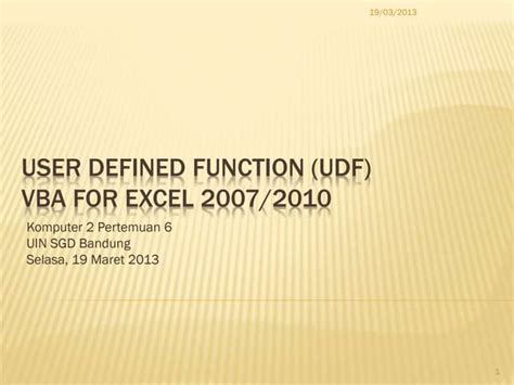 Materi 6 User Definedfunction Ppt