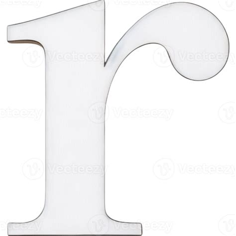 White Matte Capital R 54979255 Png