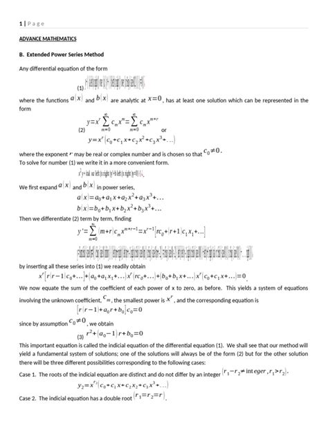 Advance Math Lecture Notes Ps2 Pdf Equations Algebra