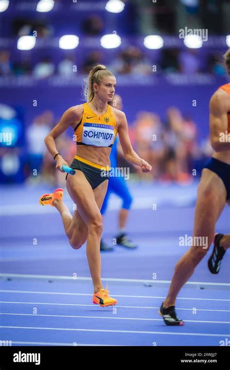 Alica Schmidt Participating In The 4x400 Meters Relay At The Paris 2024