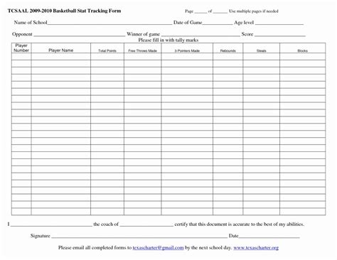 Football Statistics Excel Spreadsheet Printable Spreadshee High School