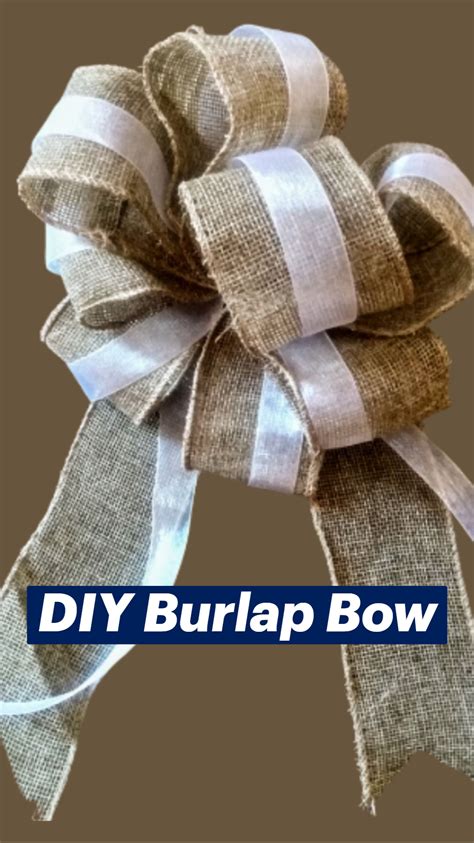 How To Make A Burlap Bow The Bow Hack Anyone Can Do Artofit