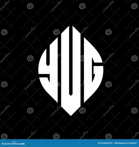 Design Du Logo De La Lettre Circulaire Yvg Avec Forme Circulaire Et Ellipse Lettres Elliptiques