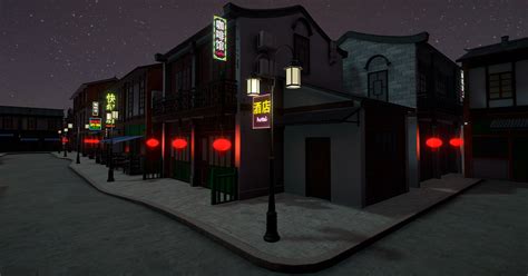 Chinese Street Modular City 3d 주변환경 Unity Asset Store
