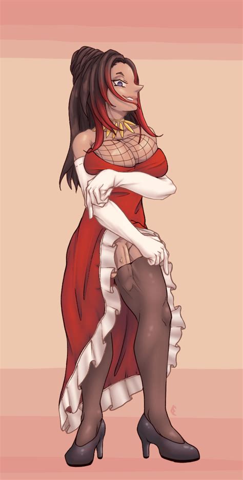 Rule 34 1futa Bare Shoulders Big Breasts Black Hair Bulge Dark