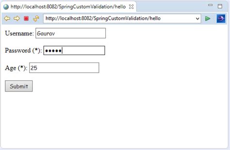 Spring MVC Custom Validation Tpoint Tech