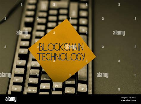 Writing Displaying Text Blockchain Technology Business Concept