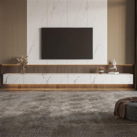 Modern Floating Tv Stand Sintentered Stone Wall Mounted Tv Console