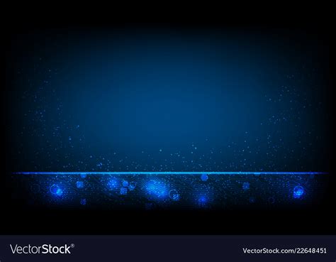 Blue Abstract Circuit Board Computer Technology Vector Image