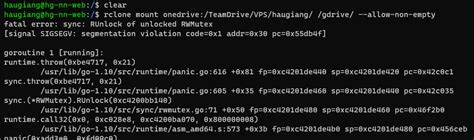 Rclone Fix Fatal Error Sync Runlock Of Unlocked Rwmutex Longs Blog