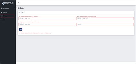 Settings Power Blog Layout Design Settings Power Blog Layout Design