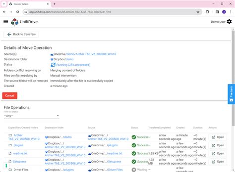 How To Immediately Move Files Unifidrive