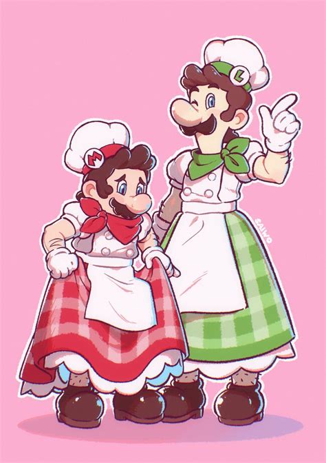 Princess Peach Mario Luigi And Patissiere Peach Mario And More Drawn By Saiwo