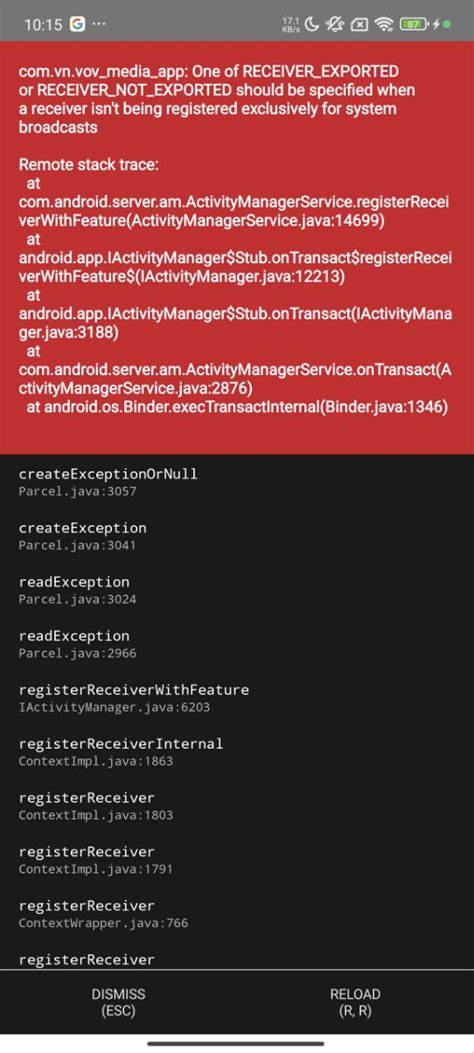 [react native] one of receiver exported or receiver not exported