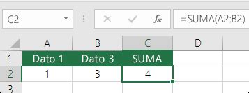 Proyecto ll semestre Función SUMA en Excel