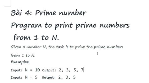 Lập trình Python Bài p Bài tập tìm số nguyên tố Prime number YouTube